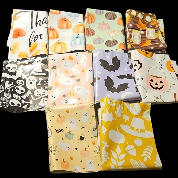 Office | 2pc Halloween And Fall Themed Assorted 10x13 Poly Mailers ...